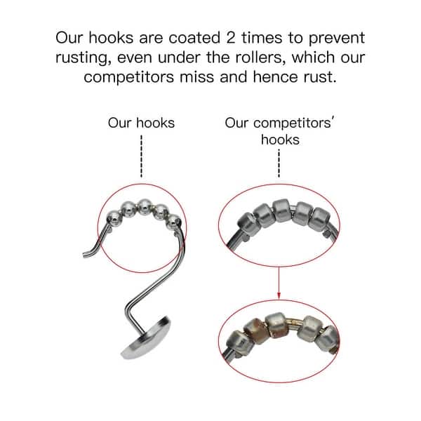 Utopia Alley Beatrice Shower Curtain Hooks, Set of 12 - On Sale - Bed Bath & Beyond - 31475647