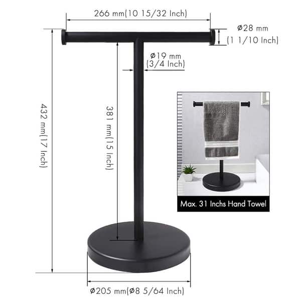 Countertop T-Shape Towel Rack Holer with Heavy Weight Base - Bed Bath ...