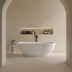 Freestanding Oval Shaped Stone Resin Bathtub, Solid Surface Matte White ...