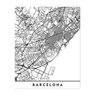 Barcelona Catalonia Spain Maps Coordinates Urban Art Print/Poster - Bed ...