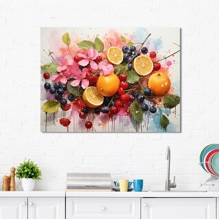Designart "Fruit Representation Acrylic On" Food & Beverage Canvas Wall ...