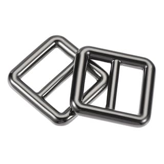 16mm(0.63") Metal Slide Strap Adjustable Buckle Fastener Black 10pcs ...