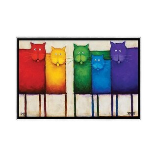 iCanvas "Rainbow Cats" by Daniel Patrick Kessler Framed - Bed Bath ...