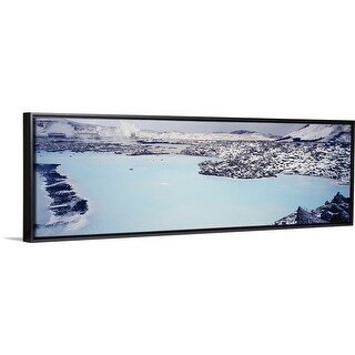 "Geothermal Pool Iceland" Black Float Frame Canvas Art - Bed Bath ...