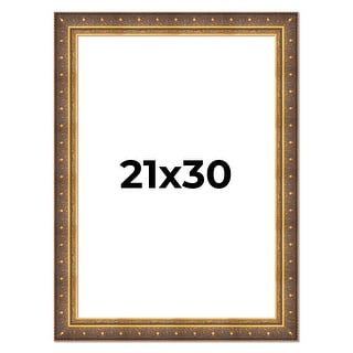 21x30 Frame Vintage Gold Solid Wood Picture Frame | 2.5 Inch Moulding ...