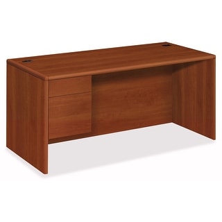 HON 10700 Series Cognac Laminate Left Pedestal Desk - 2-Drawer - Bed ...