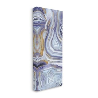Stupell Agate Crystal Pattern Purple Gold Abstract Design Canvas Wall ...