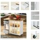 Multifunction Kitchen Island w/ Drop Leaf, LED Light, Buffet Tables ...