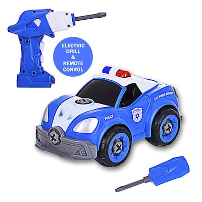 DIY Police Car Take Apart Toys-With Electric Vehicles Drill-Converts To ...