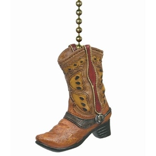 Country Cowboy Boot Ceiling Fan Pull or Light Pull Chain Dimensional ...