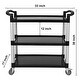 Heavy Duty 3-Shelf Rolling Service/Utility/Push Cart - Bed Bath ...