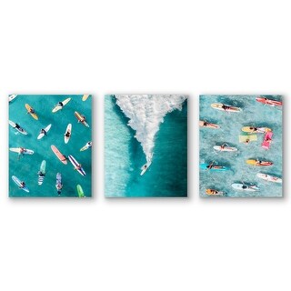 Americanflat - Coastal Wall Art Set - Surfers Traffic Jam, by Gal ...