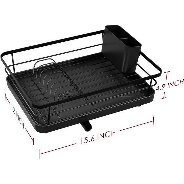 Stainless Steel Dish Rack for Kitchen Counter with a Cutlery Holder ...