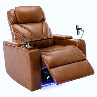 Power Motion Recliner with USB Charging Port and Hidden Arm Storage ...