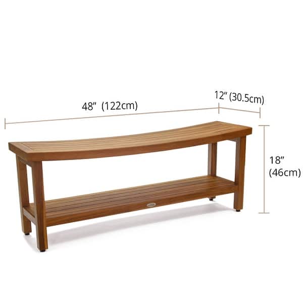 Patented Sumba Teak Shower Bench with Shelf - Bed Bath & Beyond - 39199055