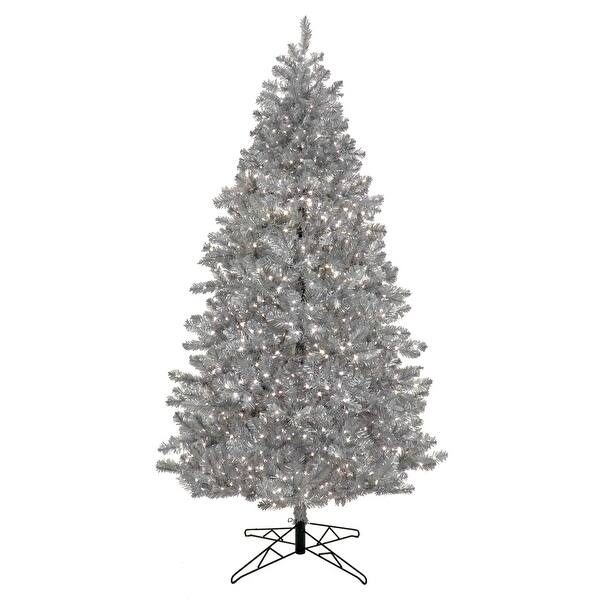 7.5 ft. Pre-Lit Christmas Matte Silver Metallic Tree - 7.5 ft - On Sale ...