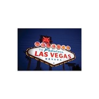 The "Welcome To Fabulous Las Vegas" Sign At Night, Paradise, Clark ...