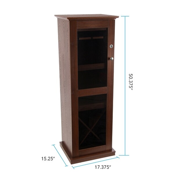 Locking liquor cabinet with keys store