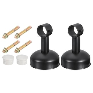 2 Set Ceiling Mount Curtain Rod Bracket, Stainless Steel Rod Holders ...