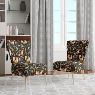 Designart "Squirrel Delight I" Upholstered Animal Print Accent Chair ...