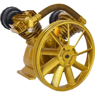 5.5HP 2 Piston V Style Dual-Cylinder Air Compressor Pump Head - Bed ...