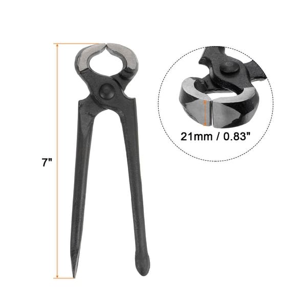 End Cutting Pliers 7" Nail Nippers 21mm Width Puller Plier - Black - 7 ...