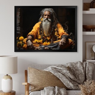 Designart "Religious Sacred Pilgrimage II" Spiritual Framed Wall Decor ...