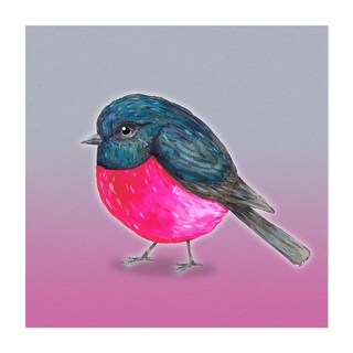 Pink robin Illustrations Animals Bird Birds Cute Art Print/Poster - Bed ...