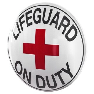 American Art Decor Lifeguard on Duty Metal Sign Wall Decor - Bed Bath ...