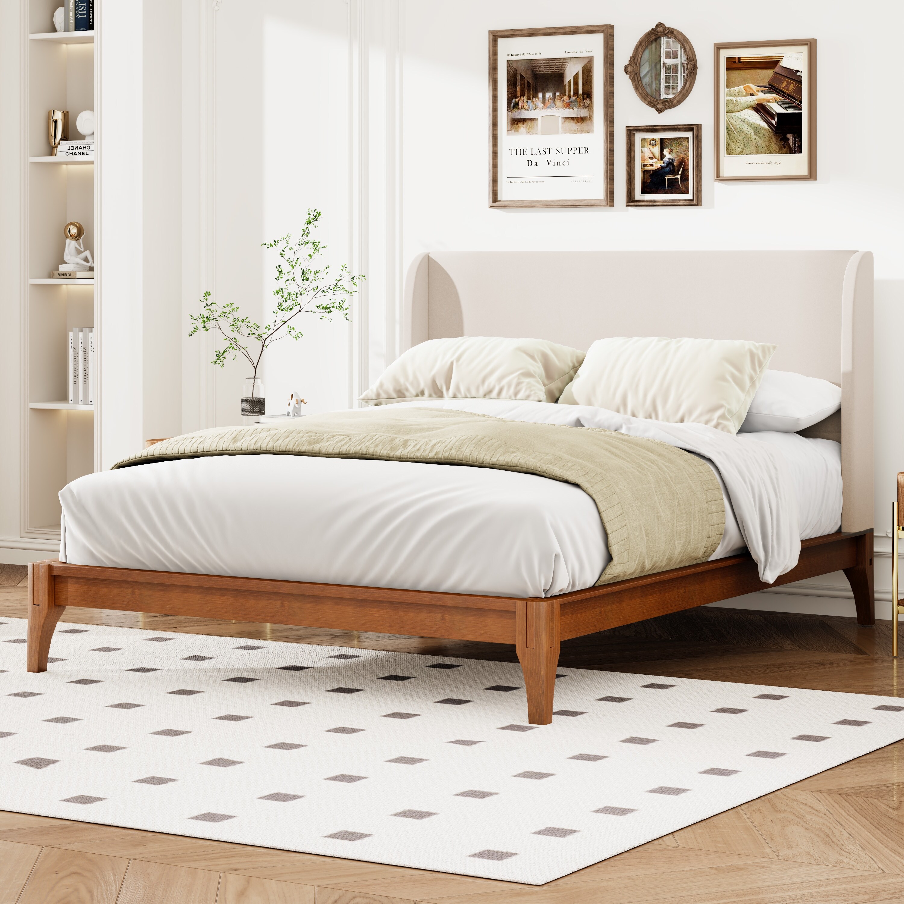 Bamboo double headboard store