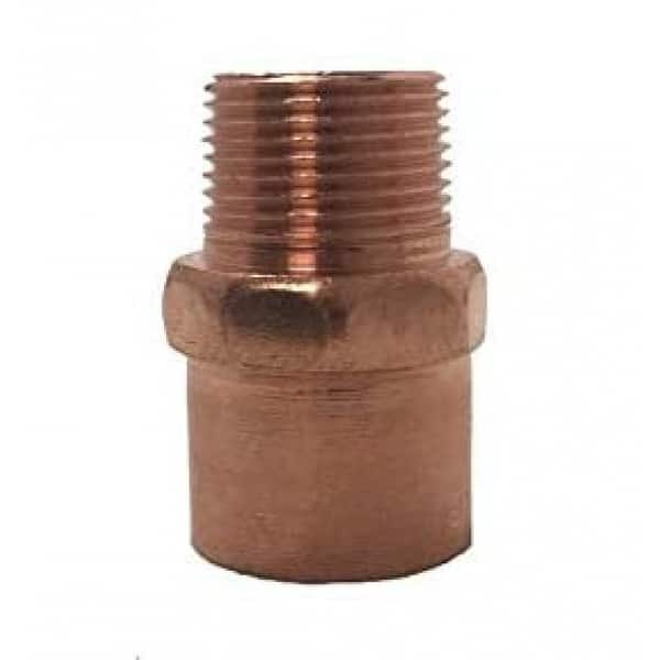 American Imaginations 1 in. x 1.5 in. Copper Male Reducing Adapter ...