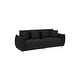 86.6" Teddy velvet large bread sofa with four pillows and hardware feet ...