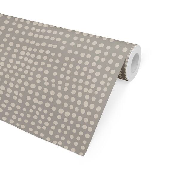 DOTS ABSTRACT TAUPE Peel and Stick Wallpaper By Kavka Designs - 2' x 16' - Bed Bath & Beyond ...