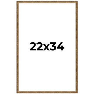 22x34 Frame Gold Kingsley Distressed Solid Wood Picture Frame Width ...