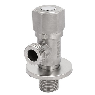 1/2BSP Male Thread 304 Stainless Steel Angle Stop Valve Silver Tone ...