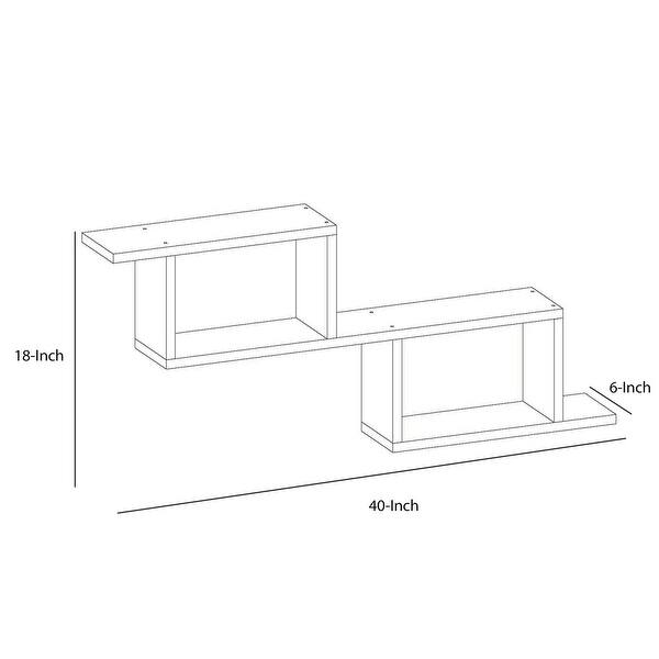 40 Inch Decorative Wooden Wall Mounted Cubby Shelf White Saltoro Sherpi ...