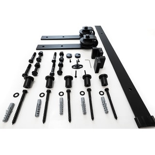 Easy to Install Steel Barn Sliding Door Hardware Kit System and Track ...