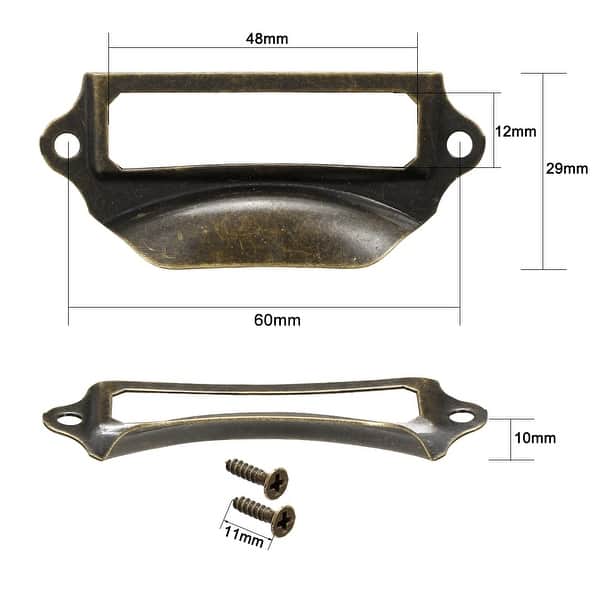 Cup Drawer Pull Kitchen Cabinet Handles 60mm Hole Centers 10 Pcs ...