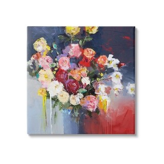 Stupell Urban Paint Drip Flower Arrangement Canvas Wall Art, Design by ...