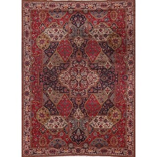 Traditional Kashan Turkish Area Rug Machine Made Floral Blue Carpet - 9 ...