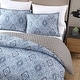 Carson Carrington Harstad Blue Cotton 3-piece Duvet Cover Set - Bed ...