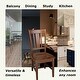 Set of Two Solid Parawood Dining Chairs, Espresso, 225lbs Capacity ...