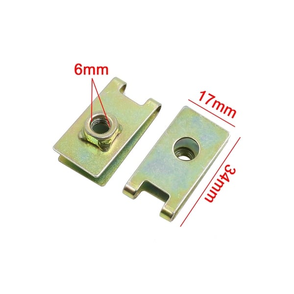 8pcs Metal U-type Clip with Screws Fender Trim Panel Nuts Fasteners ...