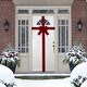 14' Pre-Lit Battery Operated Red Velvet Christmas Door Bow - Bed Bath ...