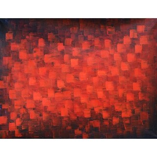 Abstract Red Pattern Frame For Wall Decor - 40x40x2 inches - Bed Bath ...