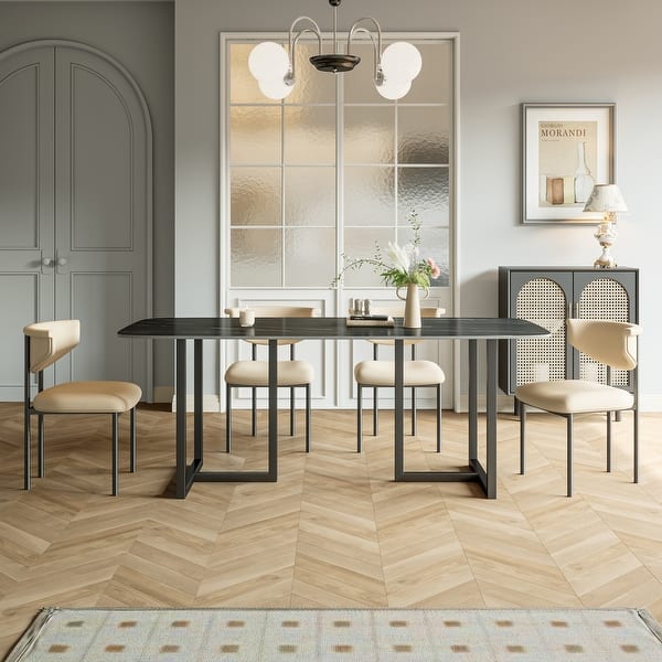 Luxury Classical Lauren Black Gold Stone Surface with Carbon Steel ...