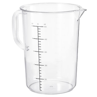 Graduated Beaker, 5000ml PC Plastic Cup Double Sided Graduations ...