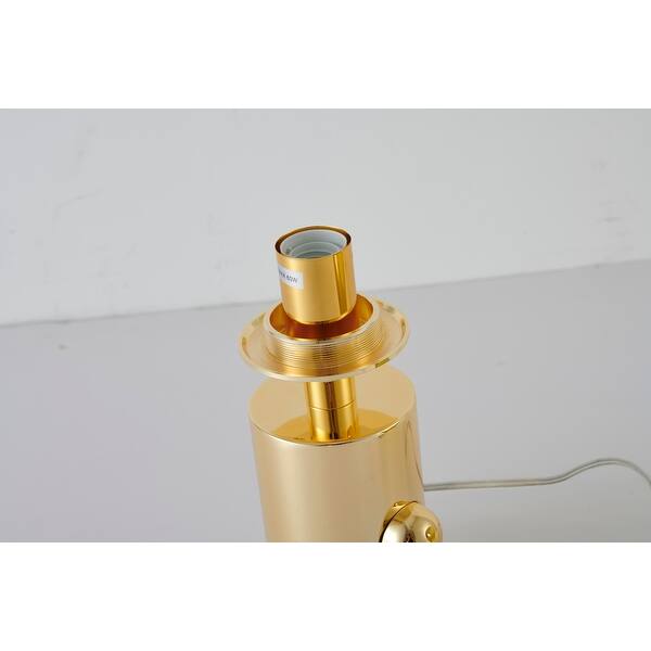 1-Light D9.8" Gold Arcylic Distorted Orb Table Lamp with a Gold Frame ...