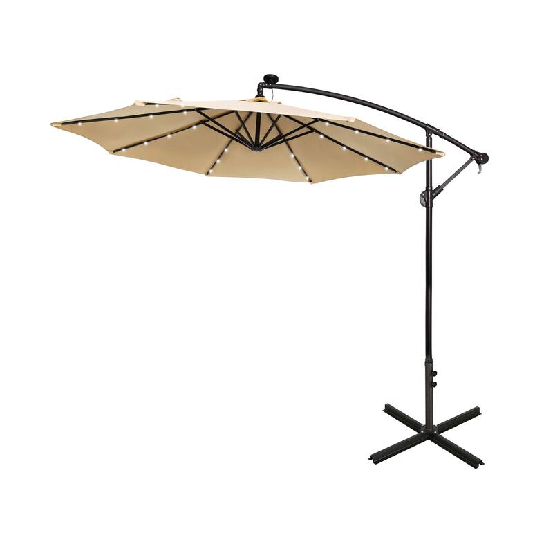 Lucent 10' Cantilever Patio Umbrella with Solar LED Lights - On Sale ...