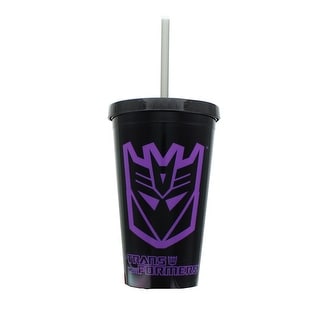Tranformers Decepticon Logo 16oz Carnival Cup w/ Lid & Straw - Multi ...